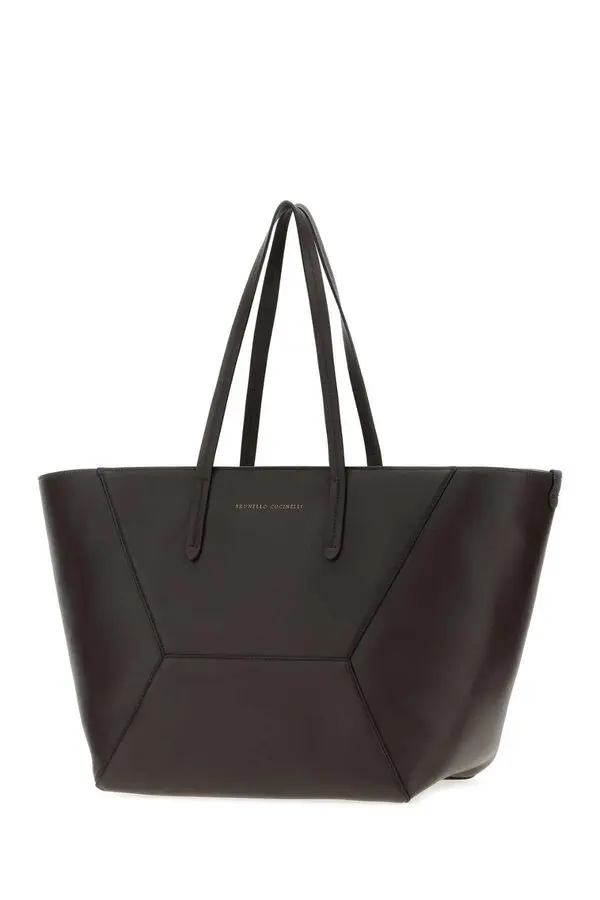 Brunello Cucinelli Leather Shopping Bag - Brown