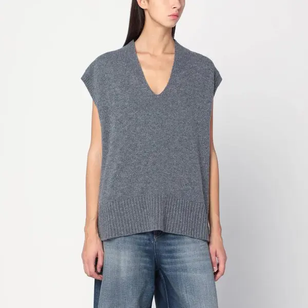 ROBERTO COLLINA Wool Vest - Gray