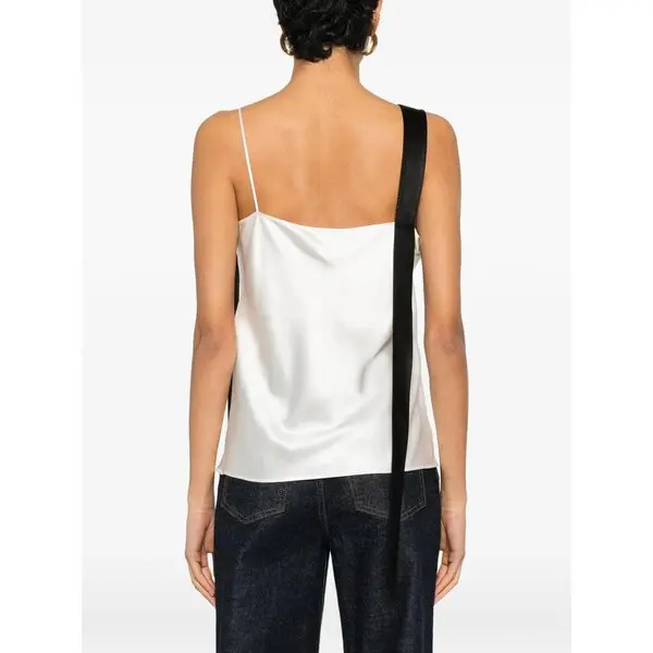 TOM FORD Silk Asymmetric Strap Tank Top