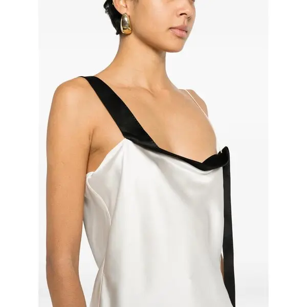 TOM FORD Silk Asymmetric Strap Tank Top