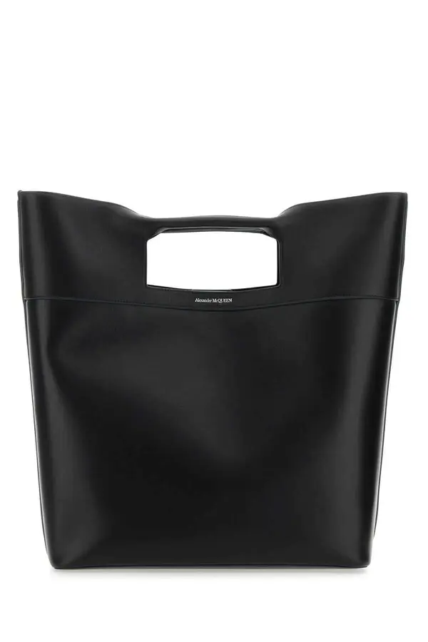 Alexander McQueen Leather The Square Bow Shopping Bag