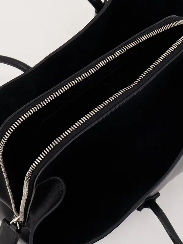 Attico La Passeggiata Leather Shoulder Bag - Black