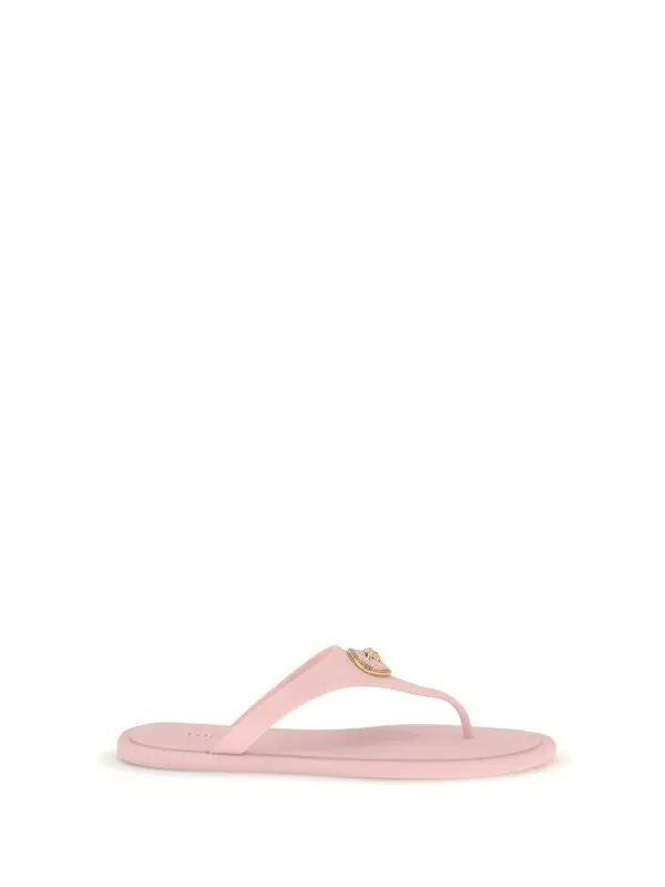 Versace Rubber Thong Sandals - Pink