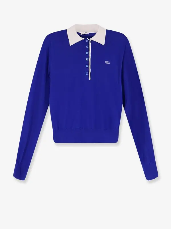 Celine Cashmere And Silk Polo Shirt - Multicolor