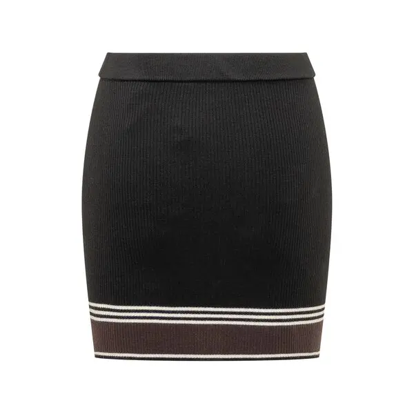 Amiri Ma Stripe Mini Skirt - Black