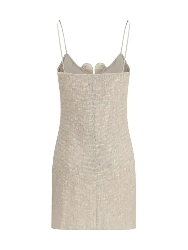 Magda Butrym Sleeveless Crêpe Beach Mini Dress - Cream