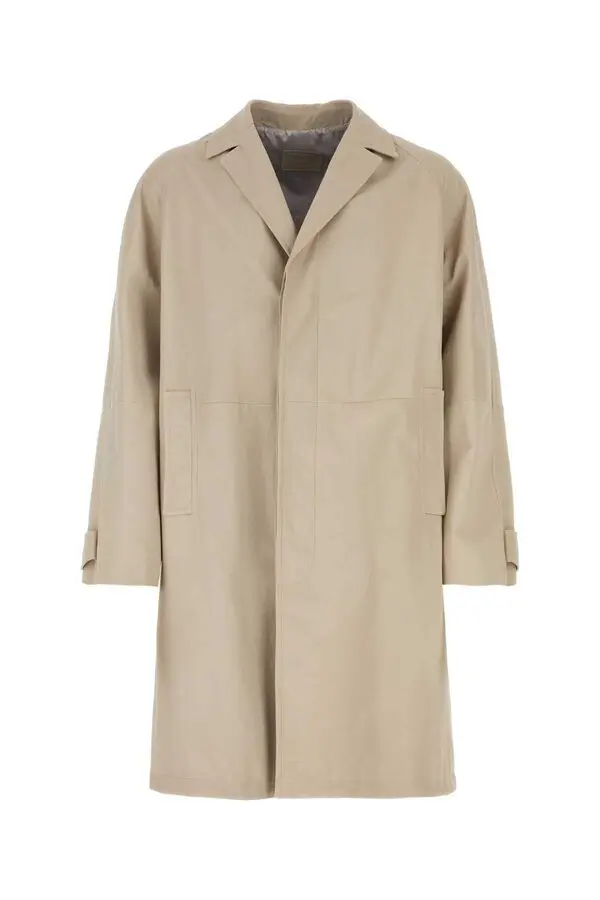 Prada Sand Nappa Leather Coat