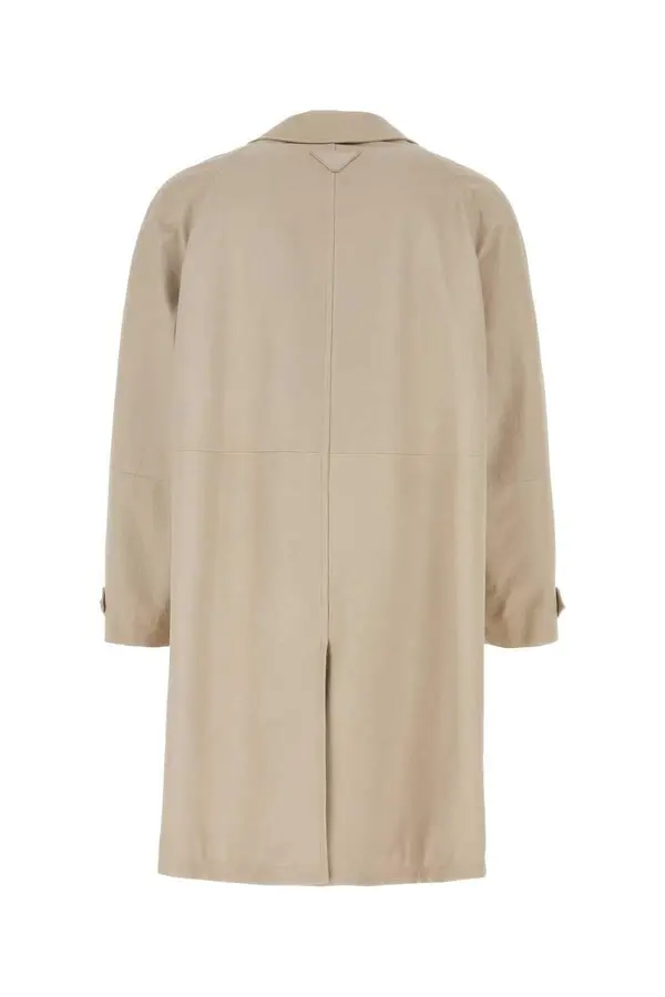 Prada Sand Nappa Leather Coat