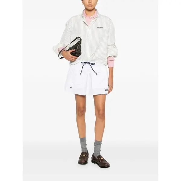 Miu Miu Poplin A-line Skirt