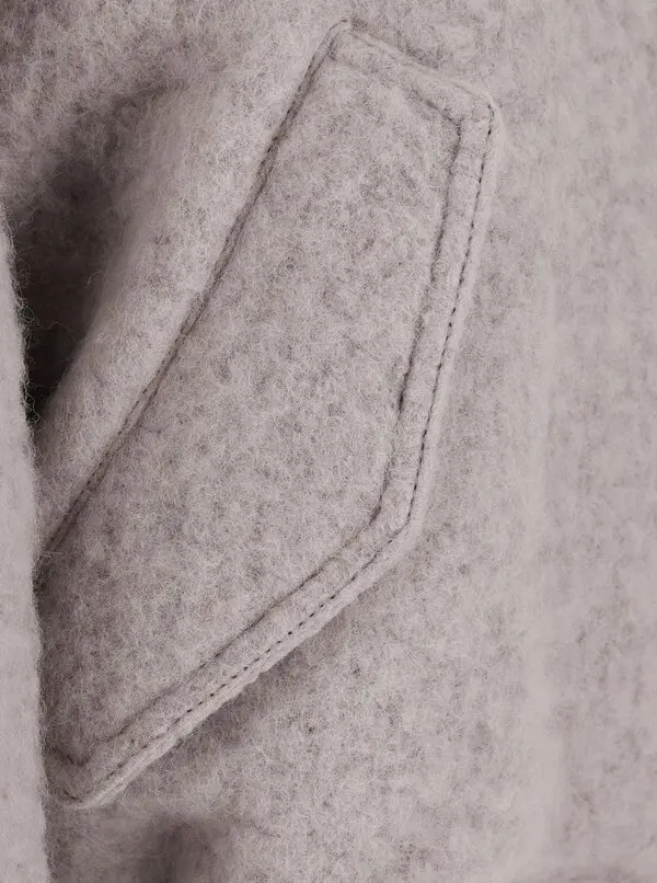 Rick Owens Secchia Flight' Faded Pink Bomber Jacket With Ruched Sleeves And Cropped Design In Wool For - Multicolor