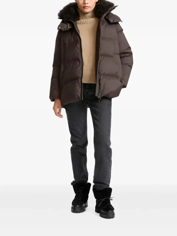 YVES SALOMON Padded Fur Down Jacket