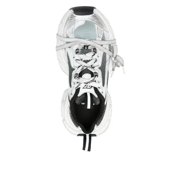 Balenciaga Metallic Trainers - Silver