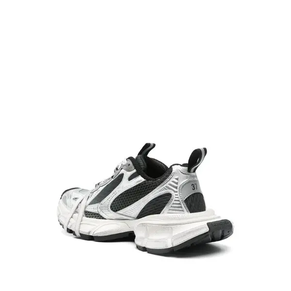 Balenciaga Metallic Trainers - Silver