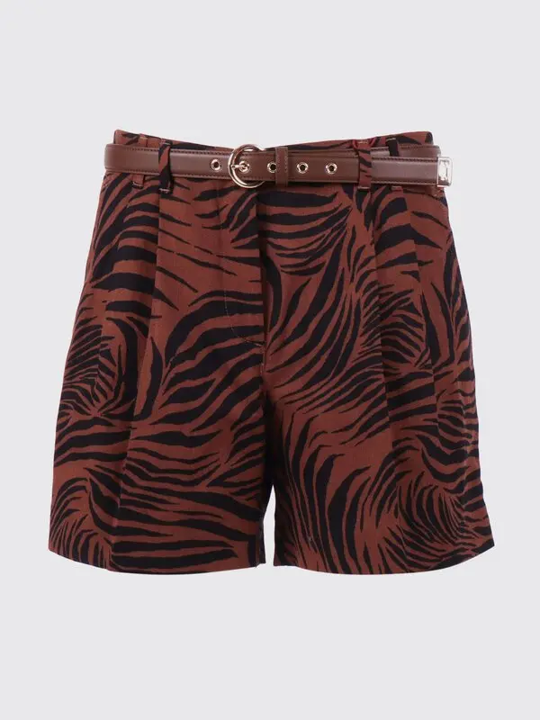 Max Mara Linen Shorts With Animal Print