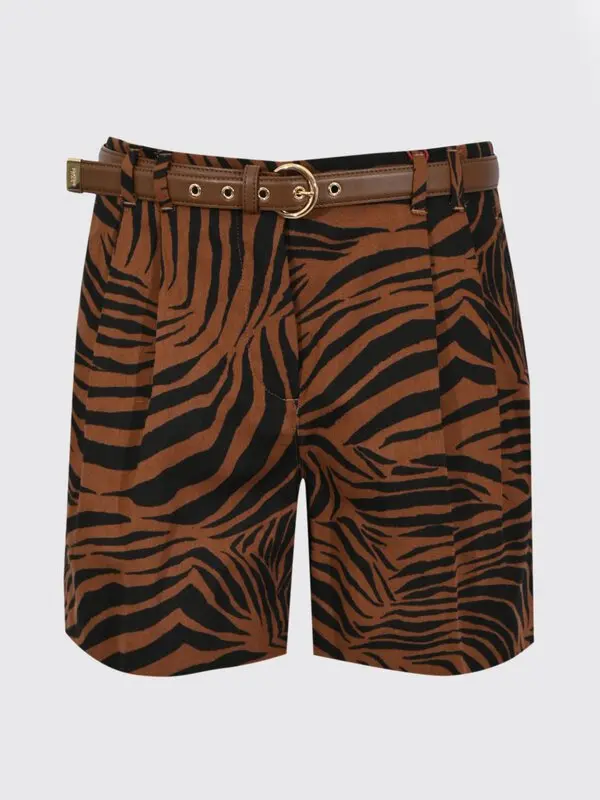 Max Mara Linen Shorts With Animal Print