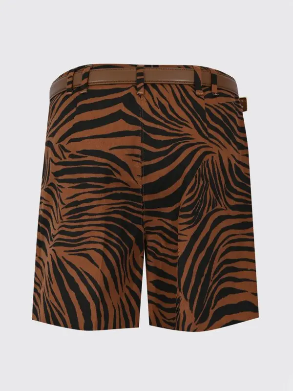 Max Mara Linen Shorts With Animal Print