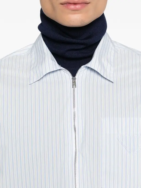 Prada Striped Shirt With Full Zip