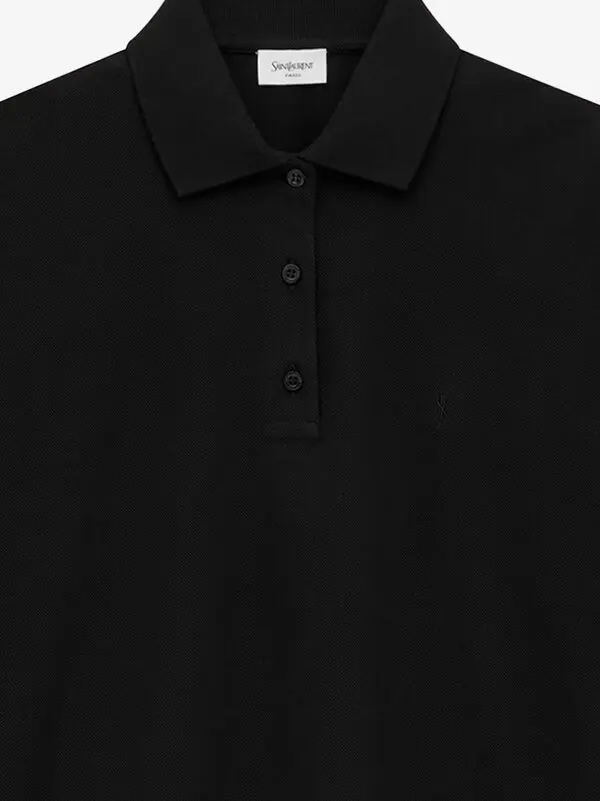 Saint Laurent Cotton Blend Polo - Multicolor