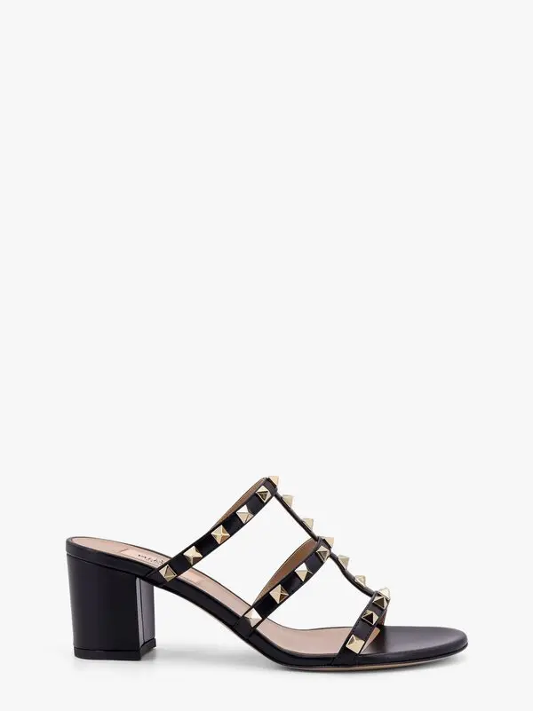 Valentino Garavani Rockstuds Leather Sandals With Iconic All-over Studs - Multicolor