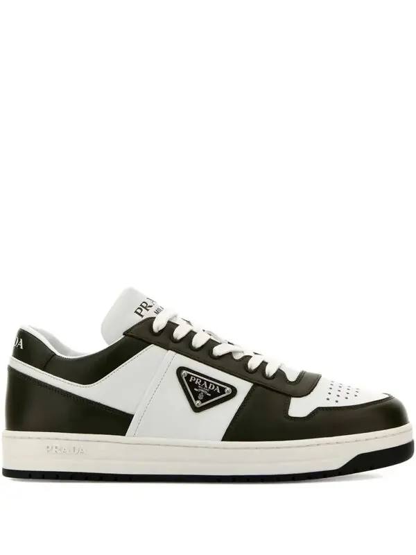 Prada Downtown Two-tone Leather Sneakers