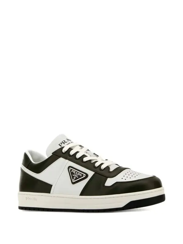 Prada Downtown Two-tone Leather Sneakers