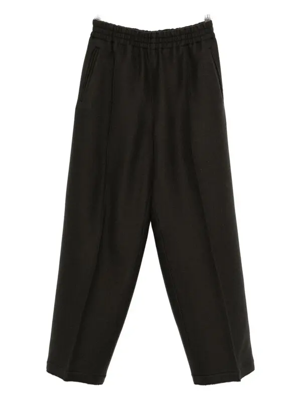 AMI Paris Wool Wide-leg Trousers - Multicolor