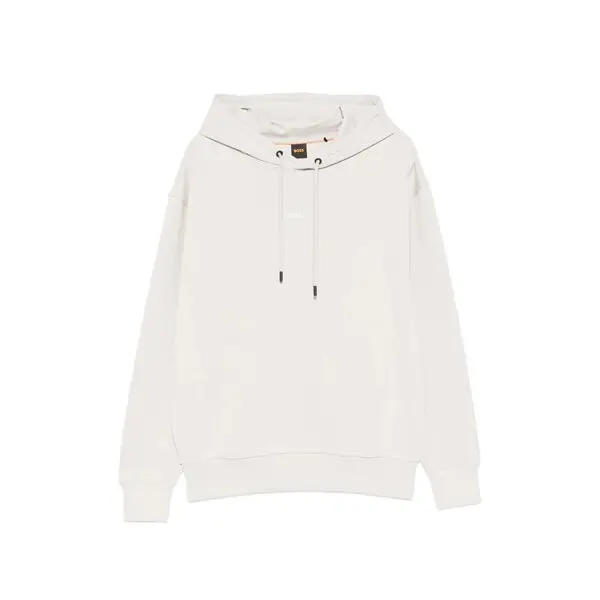 BOSS Cotton Hooded Sweatshirt - Cream