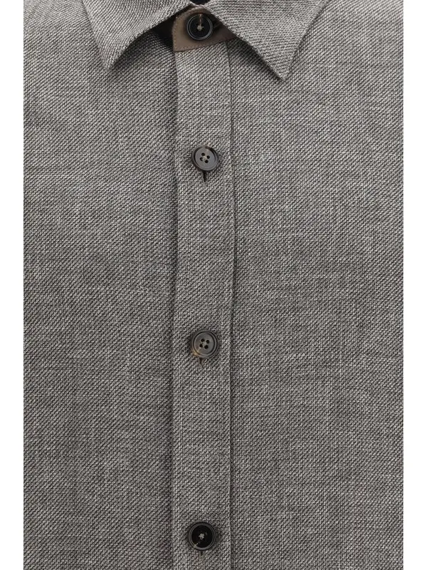 Zegna Cashmere, Linen, And Silk Overshirt - Gray