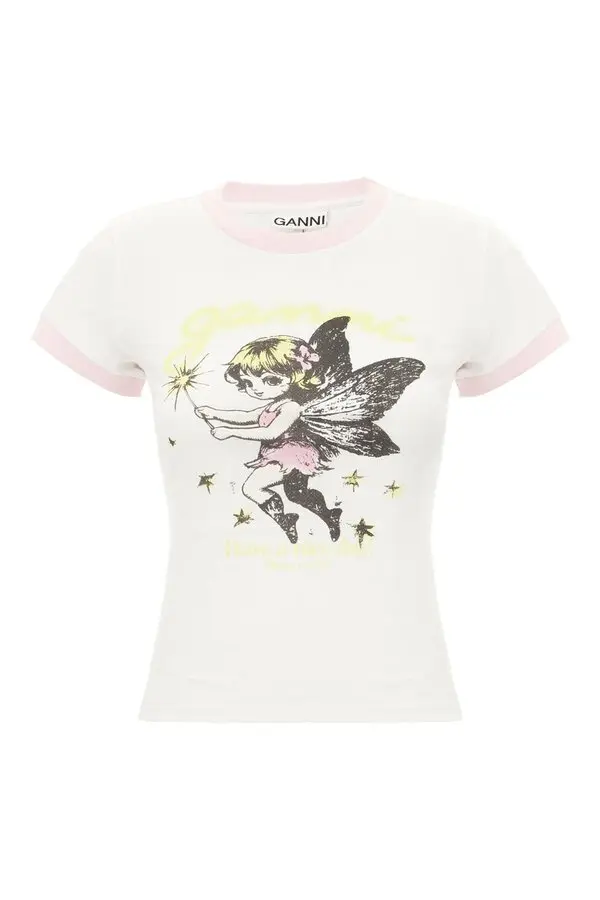 GANNI Graphic Print T-shirt - Multicolor