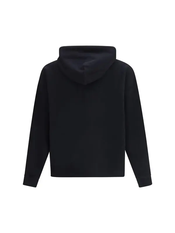 Off-White Cotton Hoodie - Black