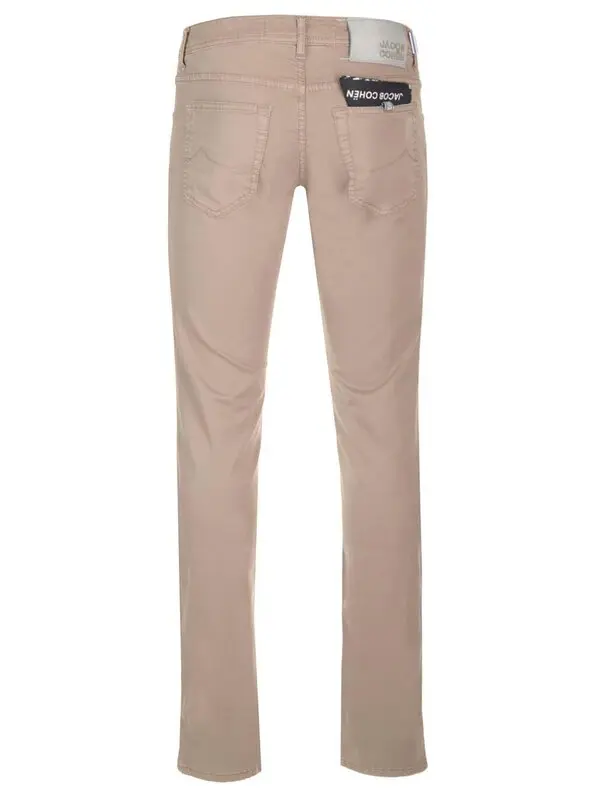 Jacob Cohen Cotton Twill Nick Trousers - Cream