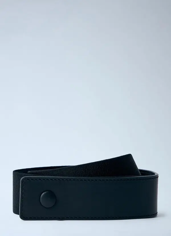 Max Mara Elasticated Webbing Belt - Black