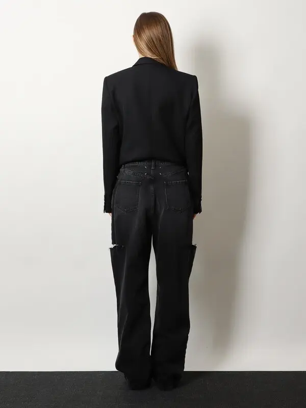 MAISON MARGIELA Destroyed Denim Jeans - Black
