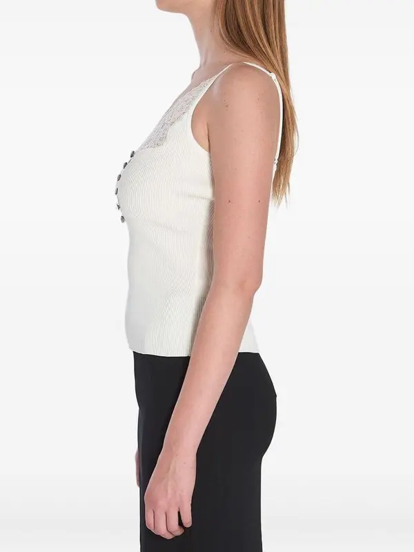 SELF-PORTRAIT Lace Trim V-neck Camisole - Multicolor