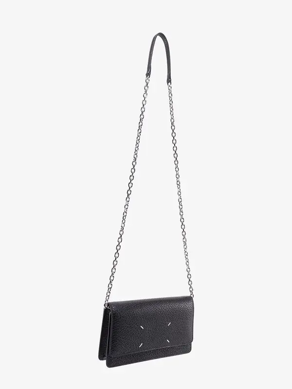 MAISON MARGIELA Four Stitches Leather Crossbody Bag - Black