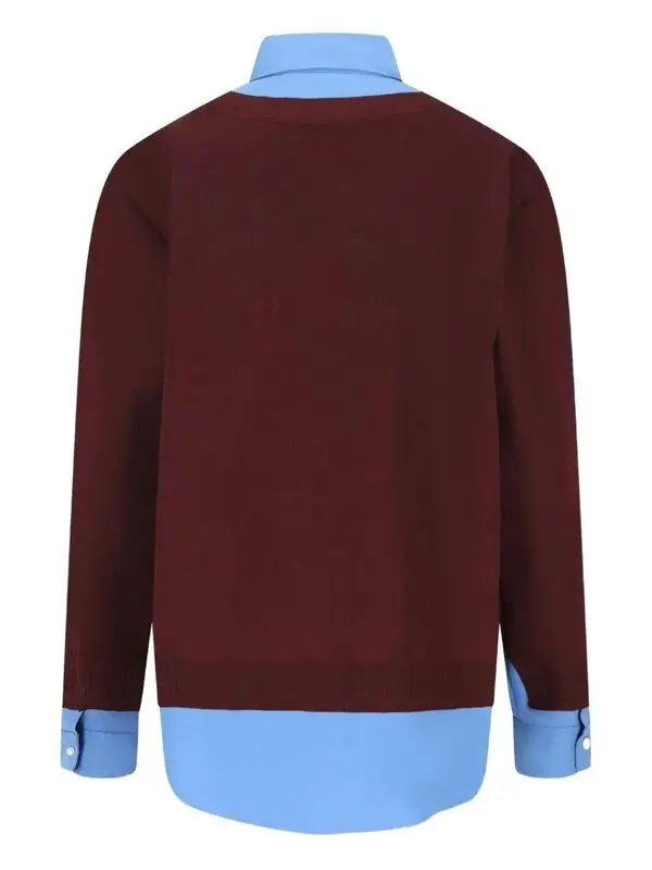 Miu Miu Wool Cardigan With Cotton Details