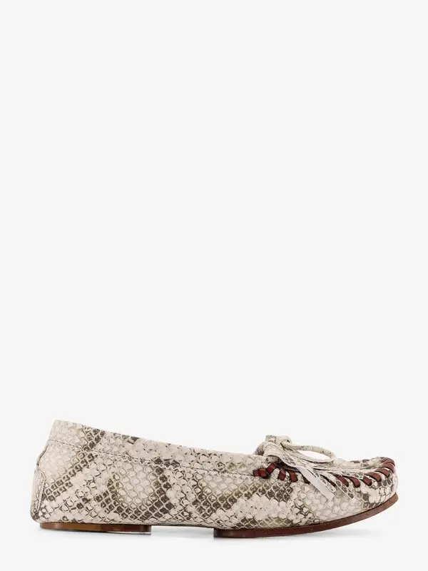 Paris Texas Indiana Leather Loafers With Croco Print - Multicolor