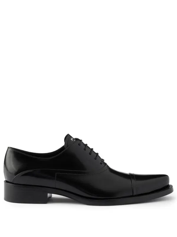 Prada Allacciate Leather Oxford Shoes