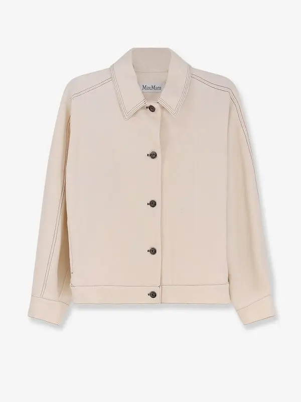 Max Mara Mxpnettare Jersey Jacket - Cream