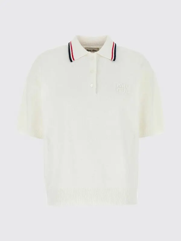 Miu Miu Knit Polo Shirt - White