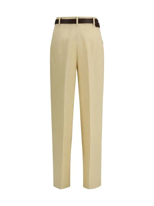 Max Mara Mstsumero Pants In Linen Batavia