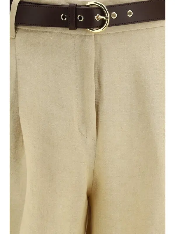 Max Mara Mstsumero Pants In Linen Batavia
