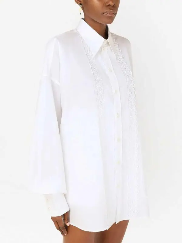 Dolce & Gabbana Lace-trimmed Cotton Shirt