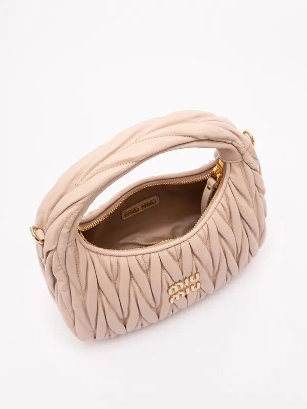 Miu Miu Wander` Matelassé Leather Hobo Bag - Multicolor