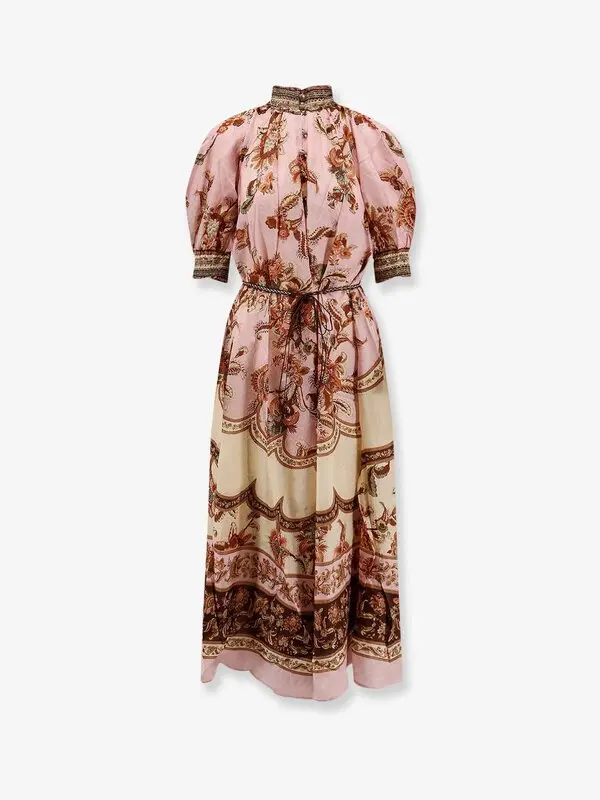 Zimmermann Aster Billow Silk Long Dress - Multicolor