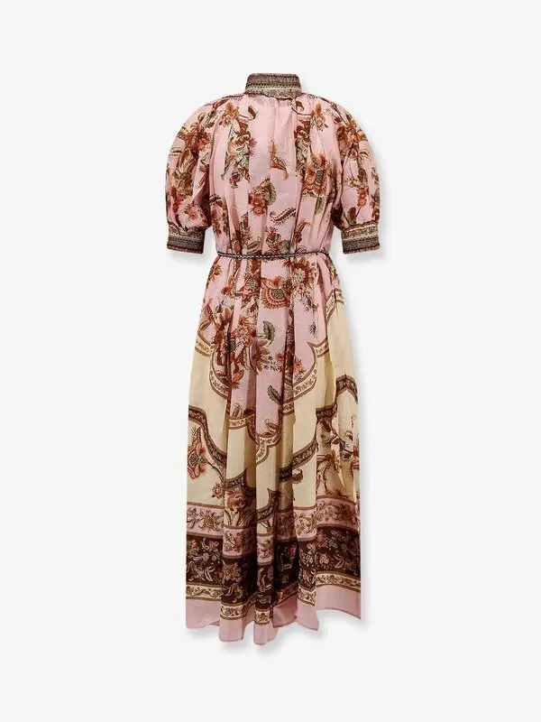 Zimmermann Aster Billow Silk Long Dress - Multicolor