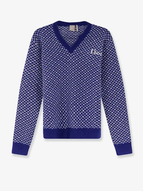 Dior Wool Sweater With Bicolor Pattern