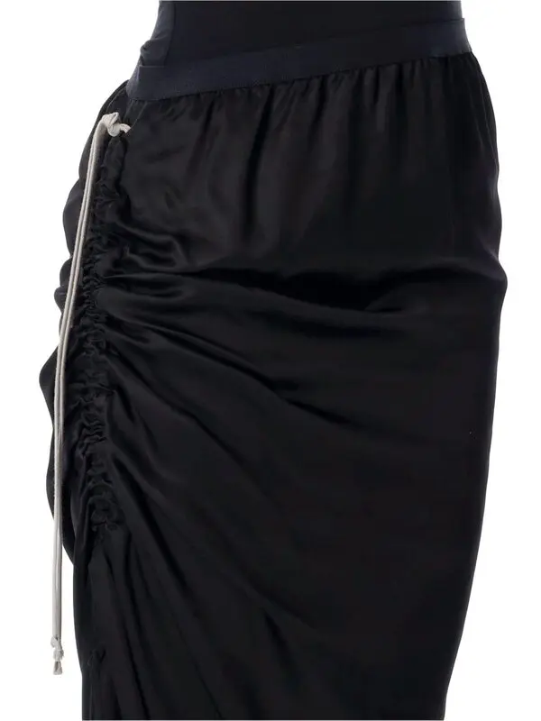 Rick Owens Silk & Nylon Long Skirt - Multicolor