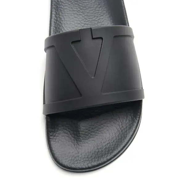 Valentino Garavani Vlogo Signature Slides - Black