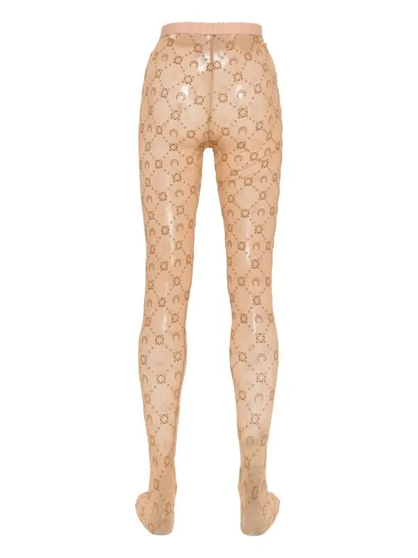 MARINE SERRE Monogram Tights - Multicolor